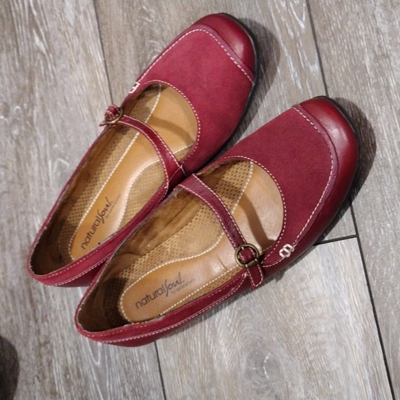 Naturalizer | Shoes | Naturalizer Red Leather And Suede Mary Janes Mint ...